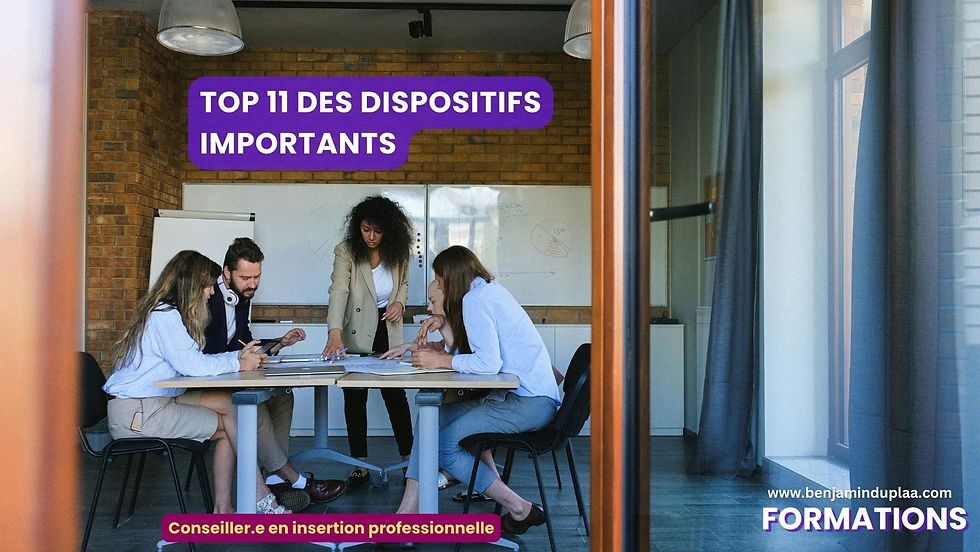 Top 11 des dispositifs importants pour les conseillers en insertion professionnelle (CIP)