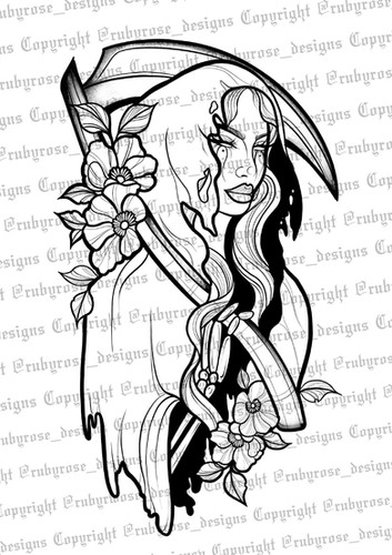 Female Grim Reaper | Ruby Rose Designs