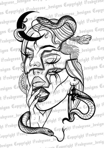 The Cracked Medusa Goddess | Ruby Rose Designs