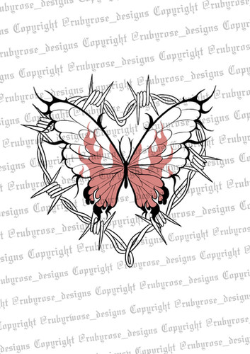 Barbed Wired Butterfly | Ruby Rose Designs