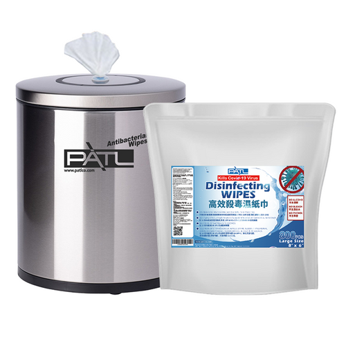 Disinfecting Wipes With Table Top Wipes Dispenser | PATL Bamboo Wipes