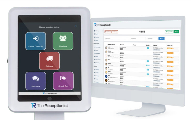Manage Your Clients and Visitors Check-In With The Receptionist.
