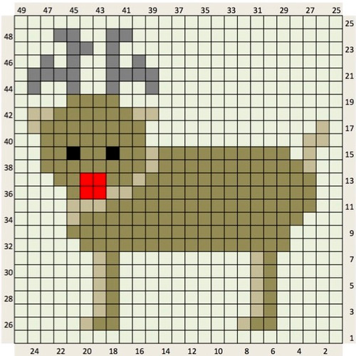 RUDOLF C2C CHART - FREE | The Crafty Co