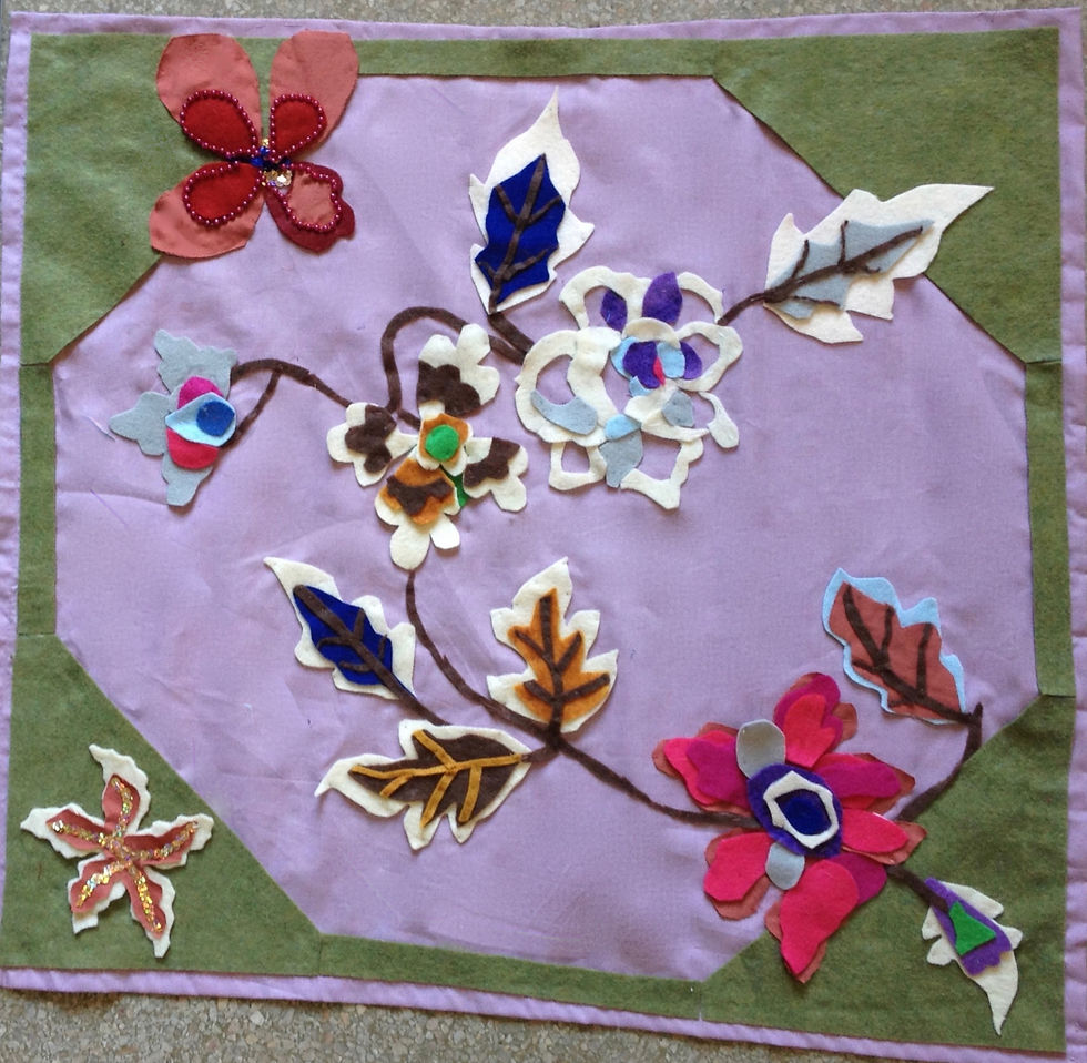 Felt Floral Wall Hanging | Kathleen Deyo Art