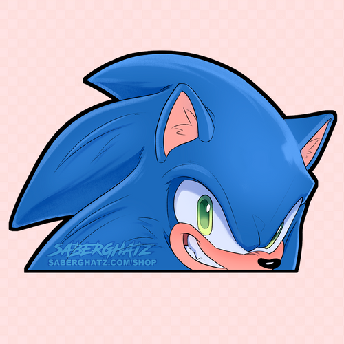 Sonic Peeker Sticker | SaberGhatz