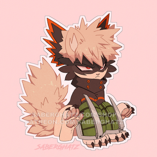 Bakugou Kitty Sticker | SaberGhatz