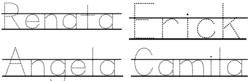 Nombres Punteados | Material didáctico y