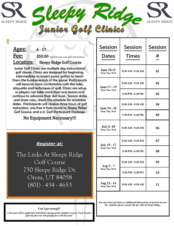 Junior Golf | Sleepy Ridge Golf
