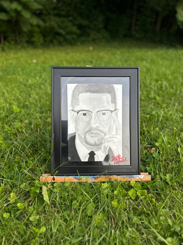 Malcolm X portrait | B.W Paint.Co