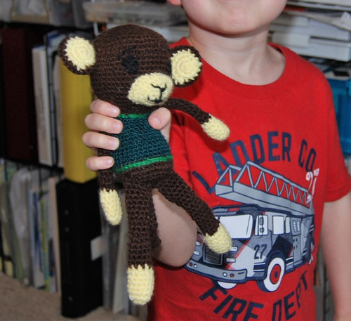 Crochet Monkey Stuffie (crochet monkey stuffed animal, monkey stuffy)