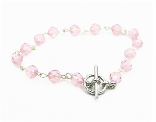 Delicate Pink Beaded Bracelet