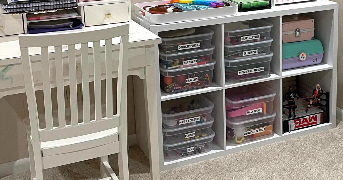 Ideas for a Simple, Versatile and Organized Kid's Craft Station