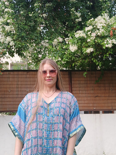 Pink Square Kaftan | Bonne Blanche