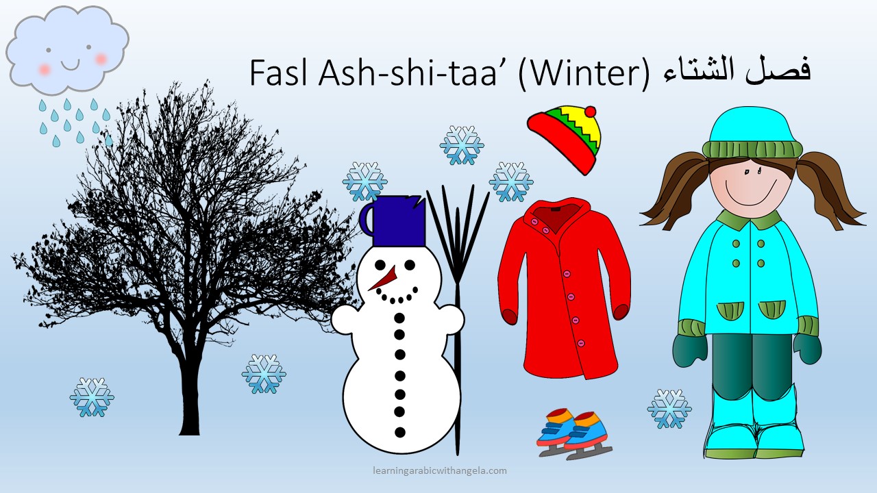 Learn about the Four Seasons and Weather in Arabic for Kids
