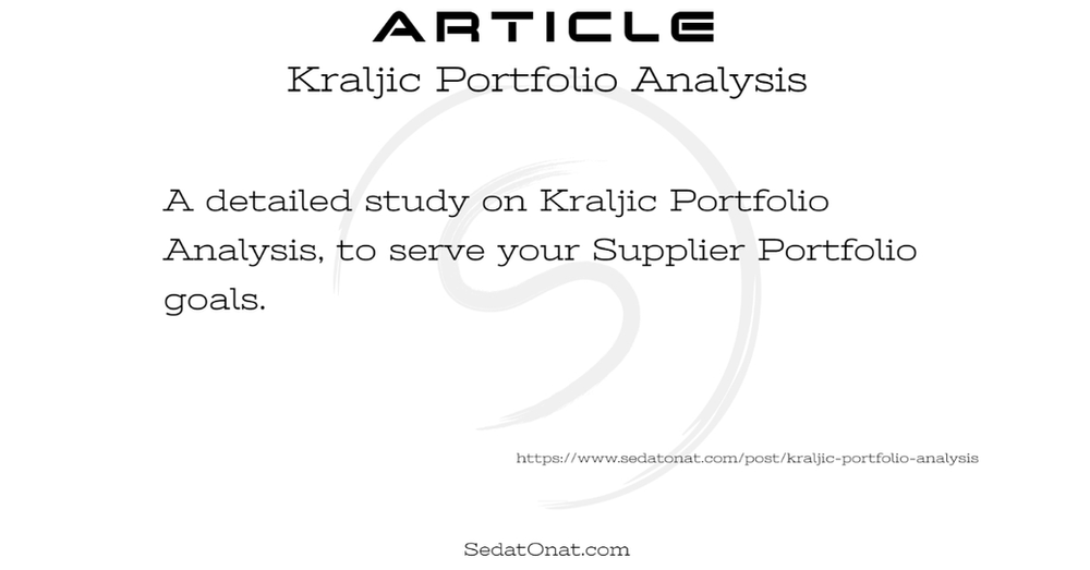 Kraljic Portfolio Analysis