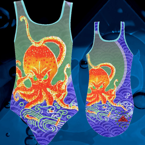 The Angry Octopus One Piece "Racer" Swimsuit | The Lowest Of Low