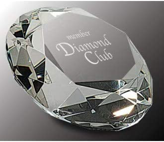 Diamond Shaped Crystal Glass Paper Weight with Clear Finish CI-10 ...