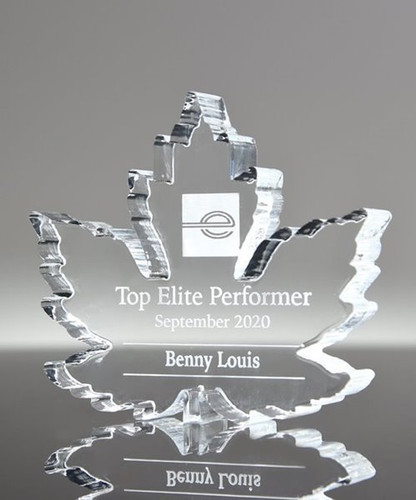 Acrylic Maple Leaf Trophy | Delhi Trophy Awards