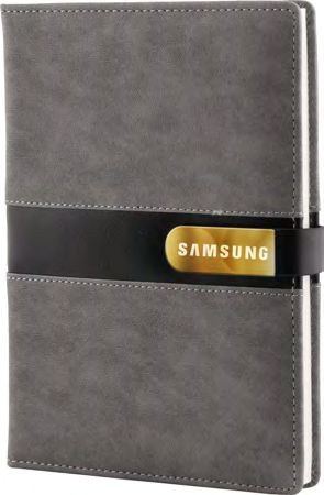 Diary A5 Hard Cover Swede Leather Notebook Samsung Patti DM-019 ...