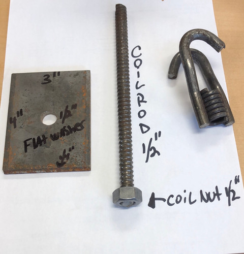 12’ Coil Rod, Coil Nut and Washer | CrownRentals