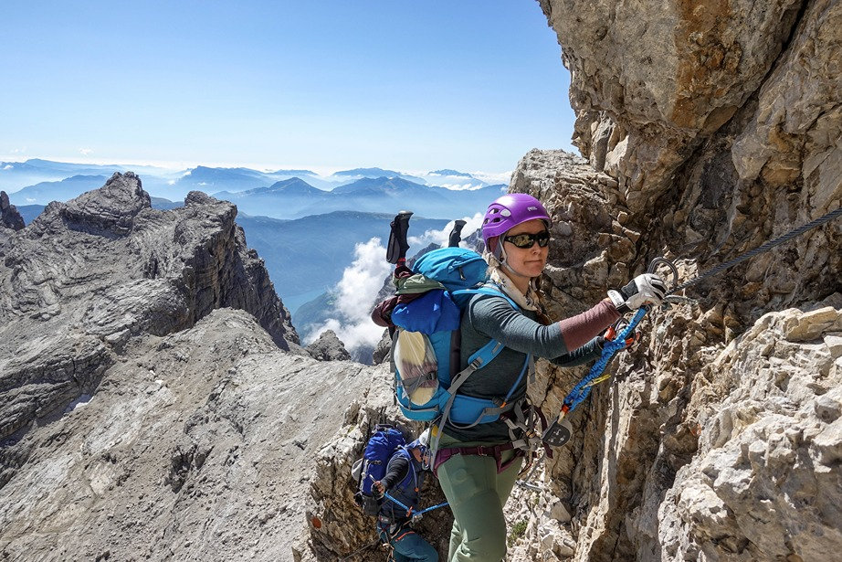Brenta dolomiten via ferrata Traverse met berggids