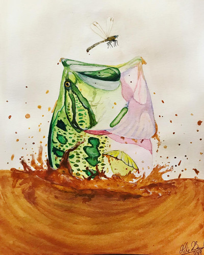 Watercolor Bass | Red Dirt Drawings