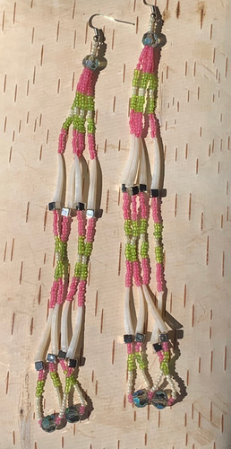 Pink & Green Shoulder Dusters | Indigenous First