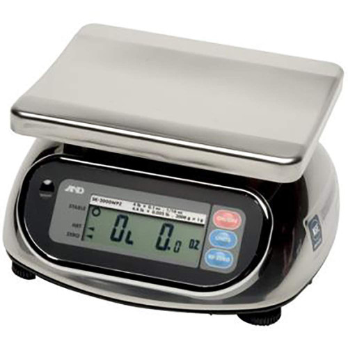 A&D Weighing SK-5001WP Titan Compact Digital Washdown Scale, 5000g ...
