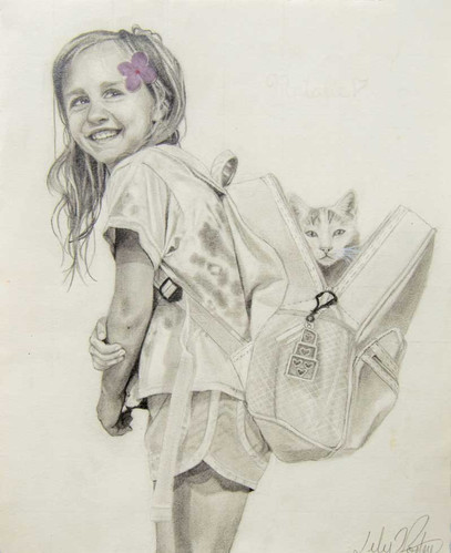 Cat in the Bag by Lily Foster |Chautauqua Art Gallery