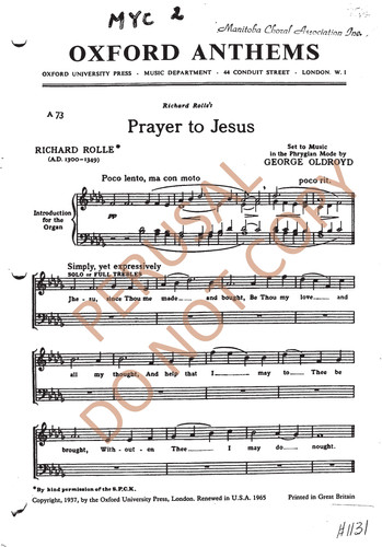 Prayer of Jesus | MCA
