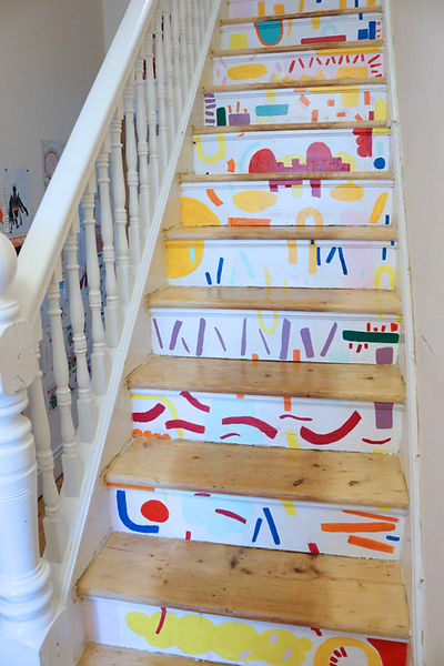 stair mural | Lucy Oates Mural Art