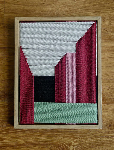 macrame abstract painting | Lila by A G Design