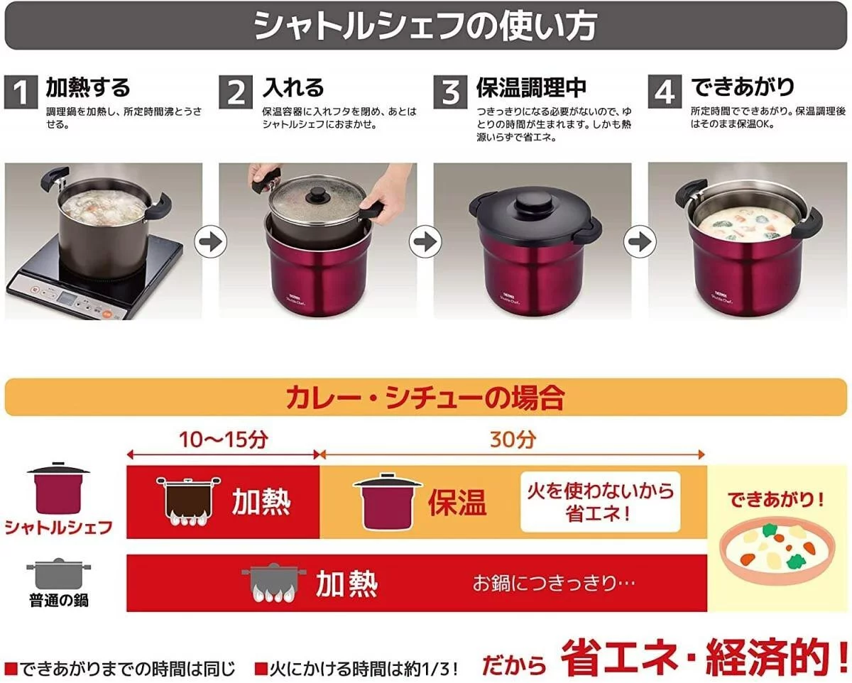 Thermos - Shuttle Chef 膳魔師IH 4.3L (4-6人用) 真空煲(寄英/澳/加/歐洲) | PotatoShip 小薯物流