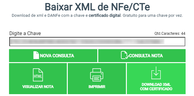 Como baixar o XML das notas fiscais?