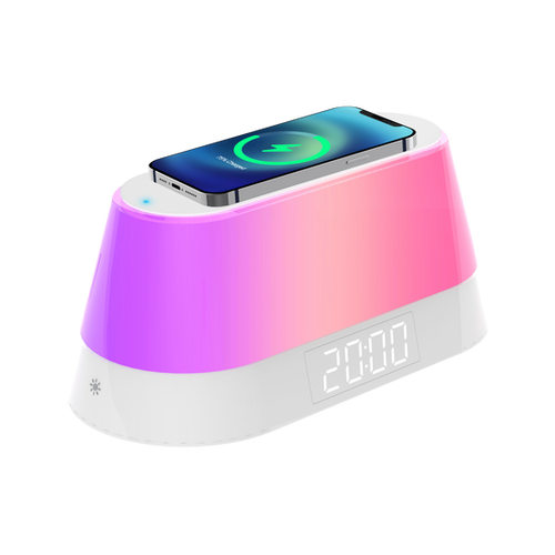 Alarm Clock Speaker with Wireless Charging & RGB Lights | EKO | Online ...