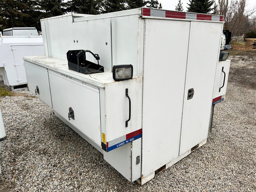 375 - 8ft Tall Slide in Service Truck Canooy w Toolboxes, Drawer ...