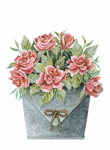 Roses in Galvanized Box | cindyjacobsartwork