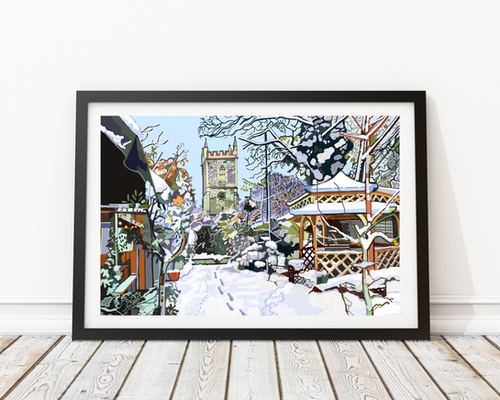 Stepney City Farm in Snow, St Dunstan and All Saints Church | tomartacus