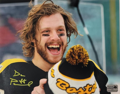 David Pastrnak Signed 8x10 Photo Horizontal Close Up Headshot COA | YSMS