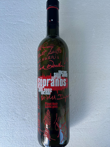 The Sopranos Cast Signed by 16 Pinot Noir Wine Bottle Chianese ...