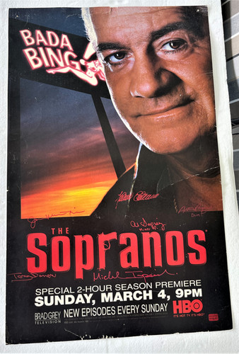 The Sopranos Paulie Subway Poster Signed by 6 Imperioli Castelluccio ...