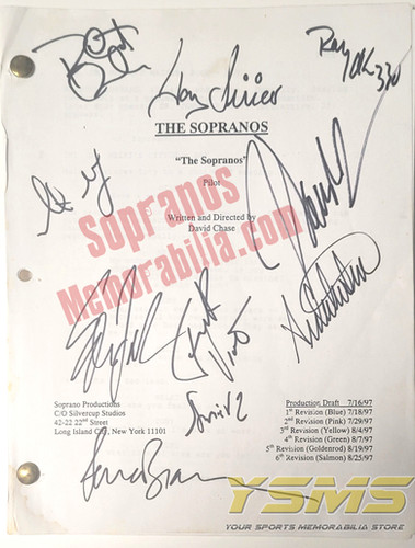 The Sopranos Original HBO Pilot Script Signed 10 Cast Gandolfini Falco ...