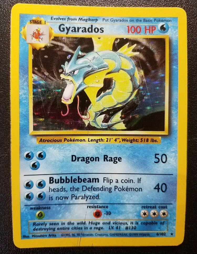 Pokemon Base Set Gyarados Holo Rare (6/102) | Pika corp.