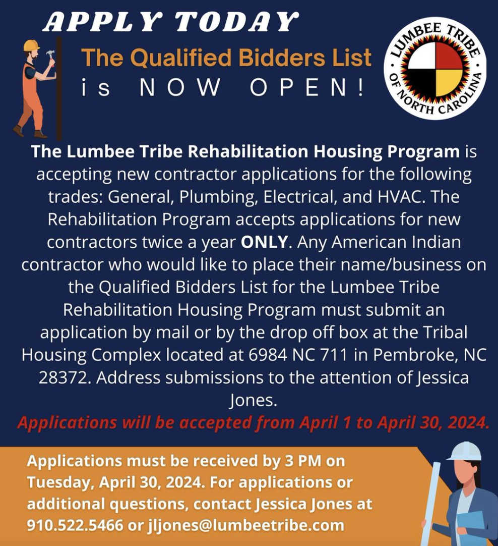 The Qualified Bidders List is NOW OPEN! Apply Today!