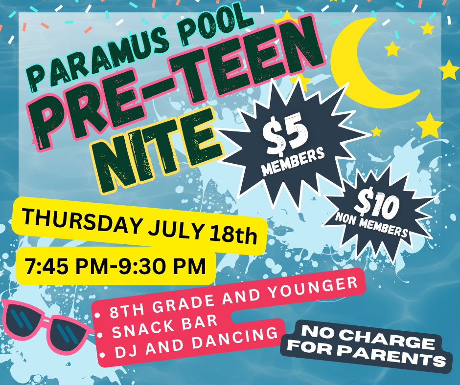 Pre-Teen Night | Paramus Pool