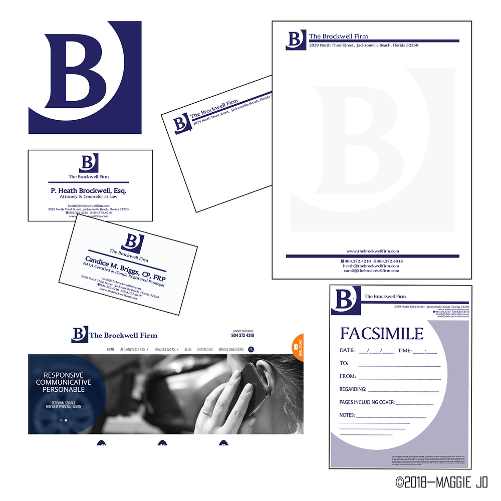 The Brockwell Firm | Logo Design + Branding + Stationery + Business Cards