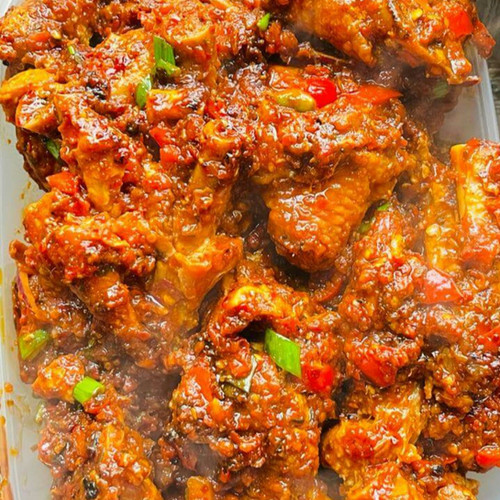 Peppered hard chicken full pan | Fela's Nigerian Kitchen
