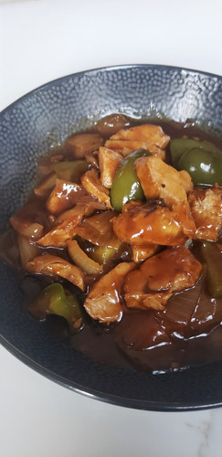 Chick'n in Black Bean Sauce | Kay Kay Food UK