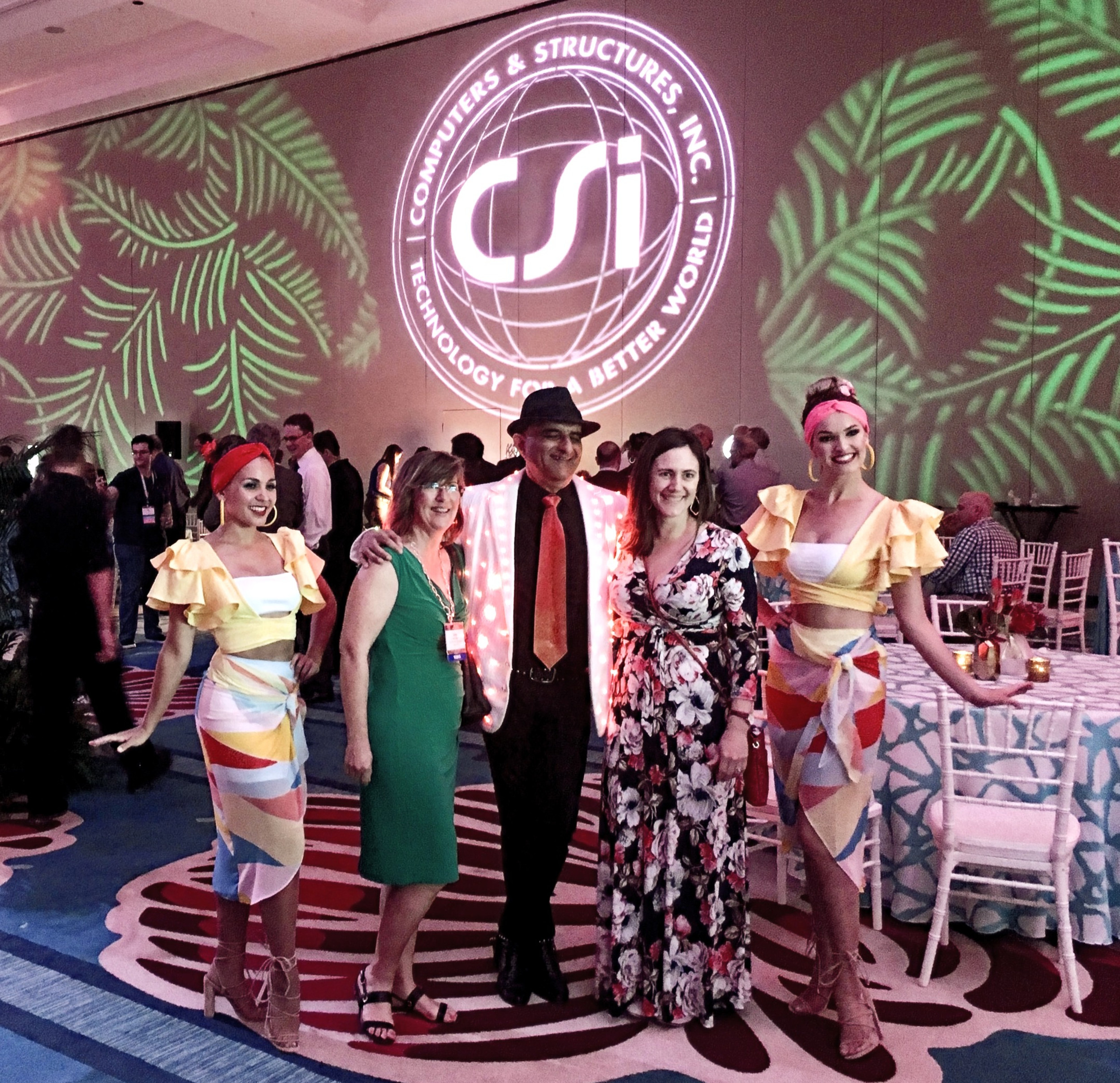 Tropical Greeters at Corporate Party