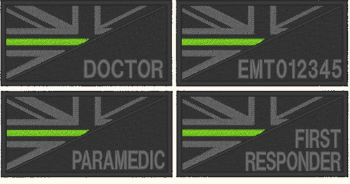 Split Medical 100x50mm ID Patch | Finch Embroidery Des
